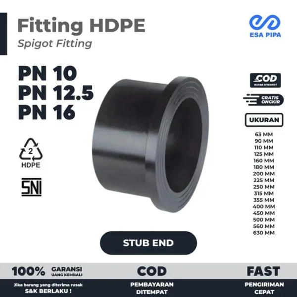 Jual Stub End HDPE (Normal / Medium / Long Neck) - ESA PIPA